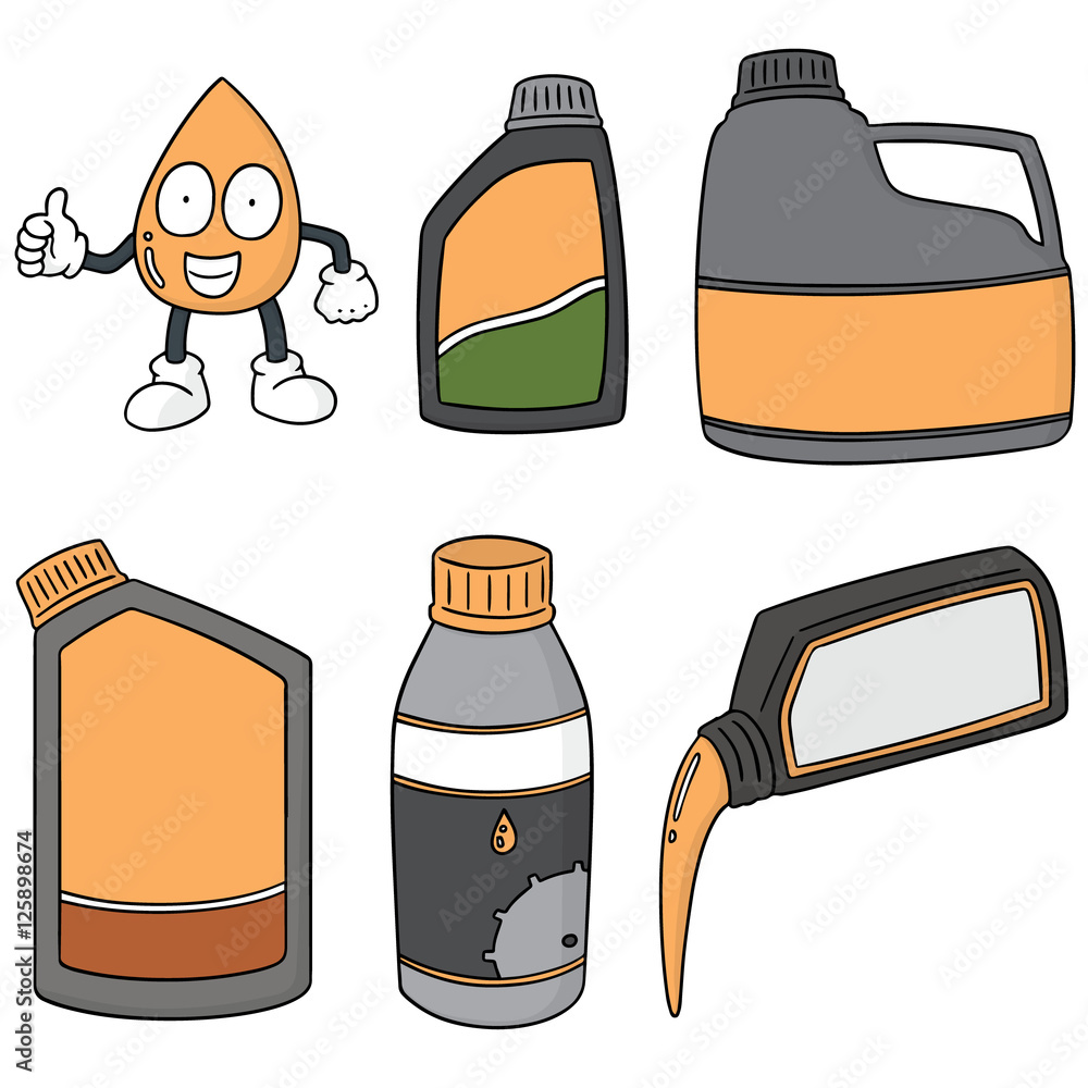 vector set of lubricant oil Stock Vector | Adobe Stock