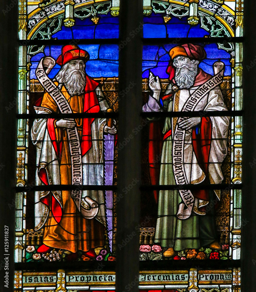 Isaiah and Jeremiah - Stained Glass Stock Photo | Adobe Stock