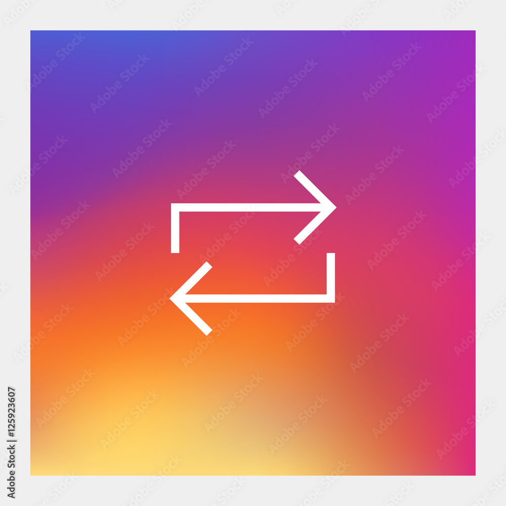 Loop icon vector, clip art. Also useful as logo, web UI element, symbol ...