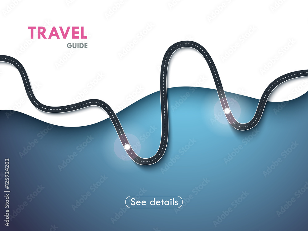 Road trip and Journey route background. Modern background with travel ...