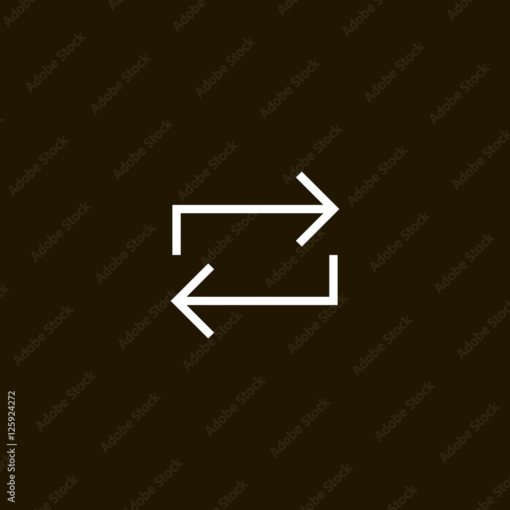 Loop icon vector, clip art. Also useful as logo, web UI element, symbol ...