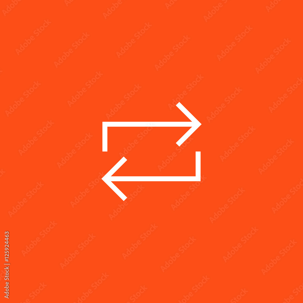 Loop icon vector, clip art. Also useful as logo, web UI element, symbol ...