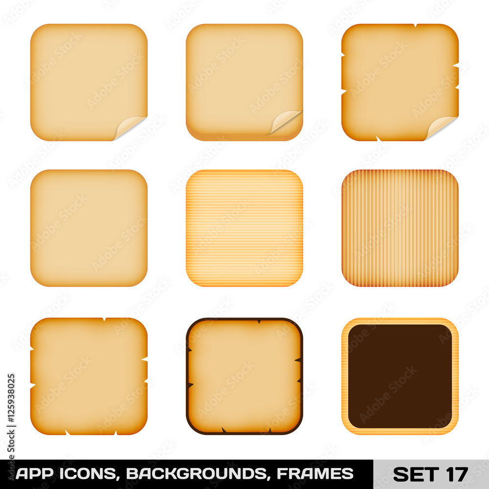 Set Of Colorful App Icon Frames, Templates, Backgrounds. Set 17. Stock ... Set Of Colorful App Icon Frames, Templates, Backgrounds. Set 17. Stock ...