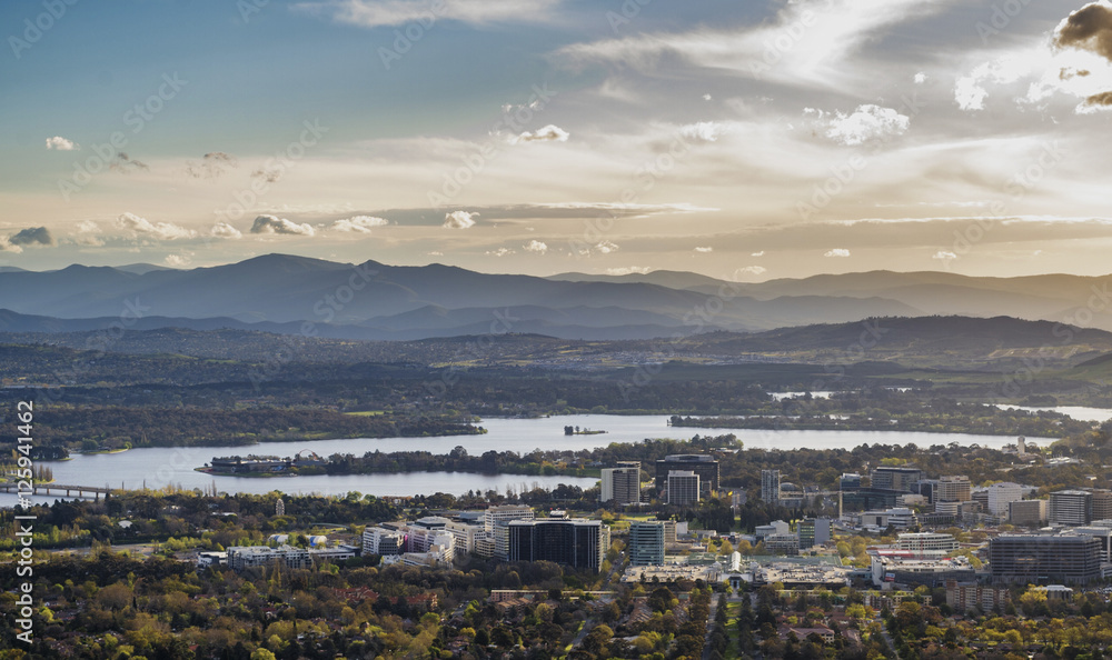 View of Canberra city Stock Photo | Adobe Stock