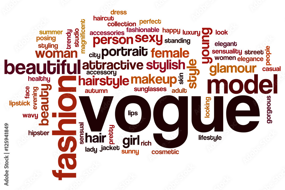 Vogue word cloud Stock Illustration | Adobe Stock