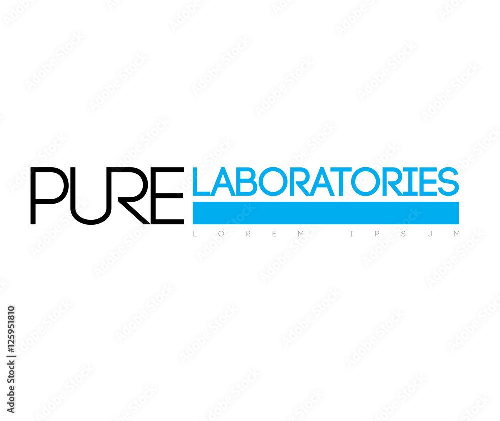 Pure Lab Concept Logo Design Stock Vector | Adobe Stock