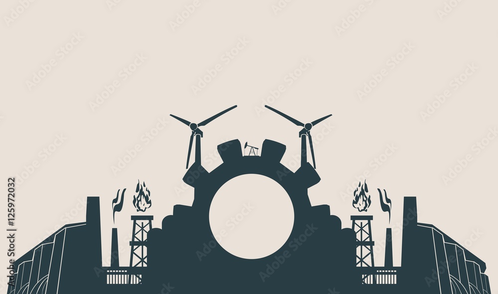 Energy and Power icons set. Header or footer banner. Sustainable energy ...