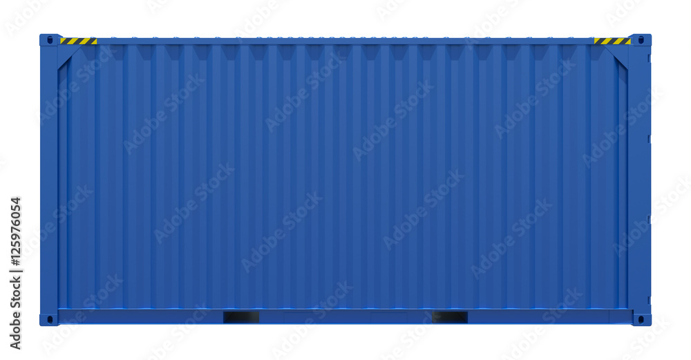 Blue shipping container Stock-Illustration | Adobe Stock
