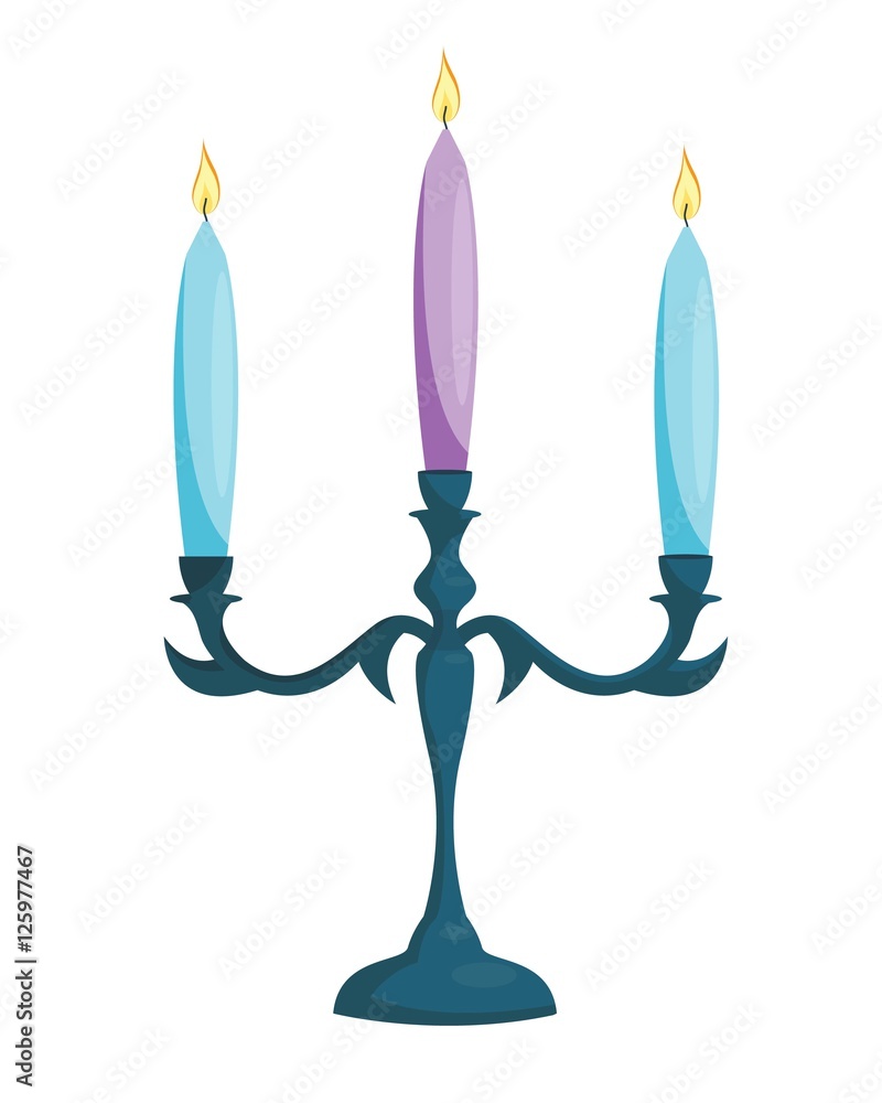 Candle holder. Vector illustration. Cartoon style Stock Vector | Adobe ...