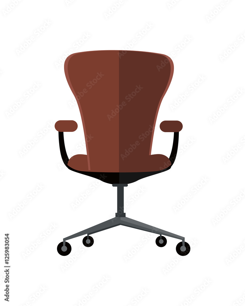 Office Chair Icon Symbol Isolated on White. Stock Vector | Adobe Stock
