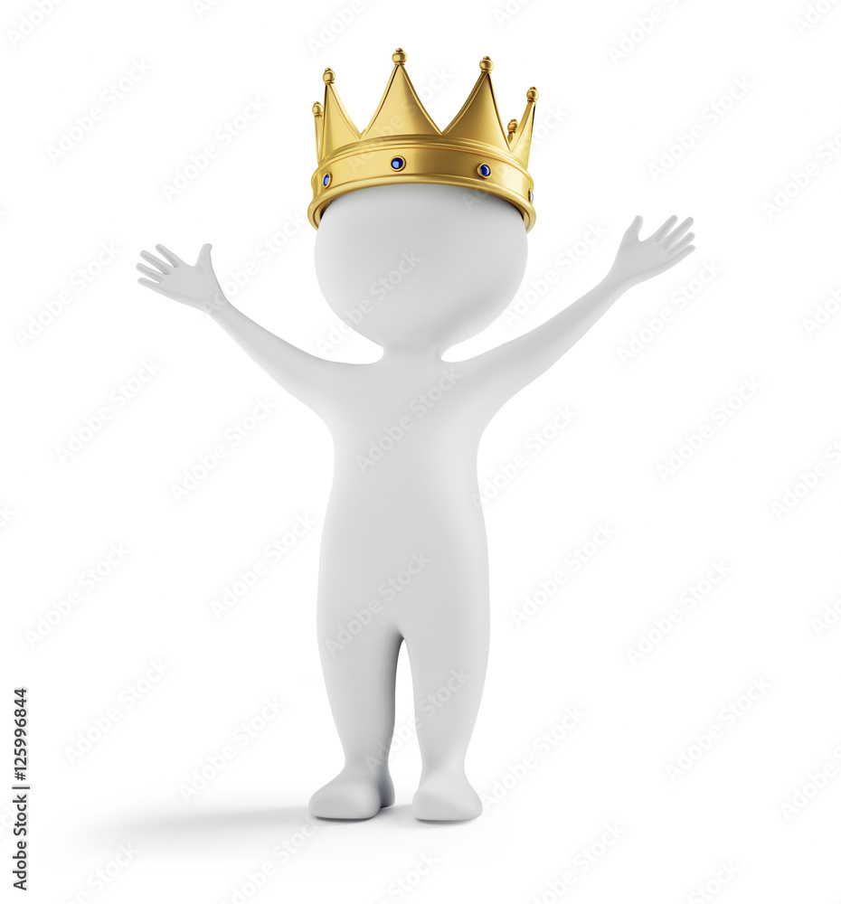 Männchen mit Krone 3 Stock Illustration | Adobe Stock