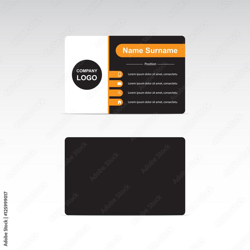 vector black business card design Stock Vector | Adobe Stock