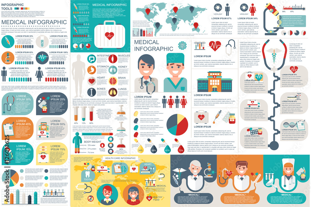 Medical infographic elements Stock Vector | Adobe Stock