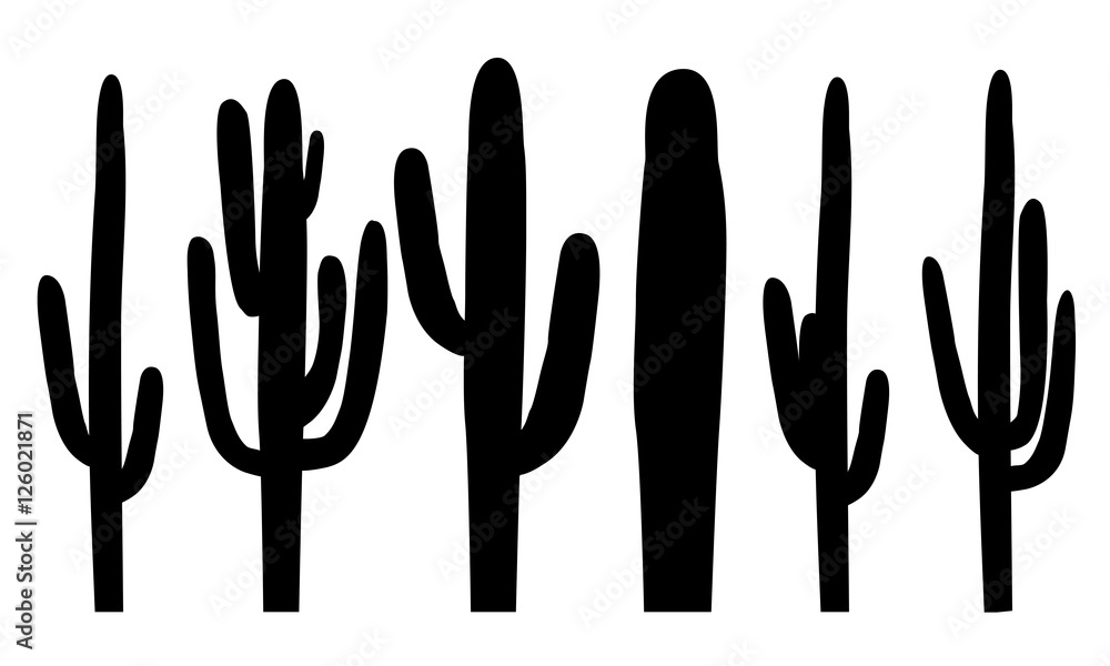 Cactus Vector Black