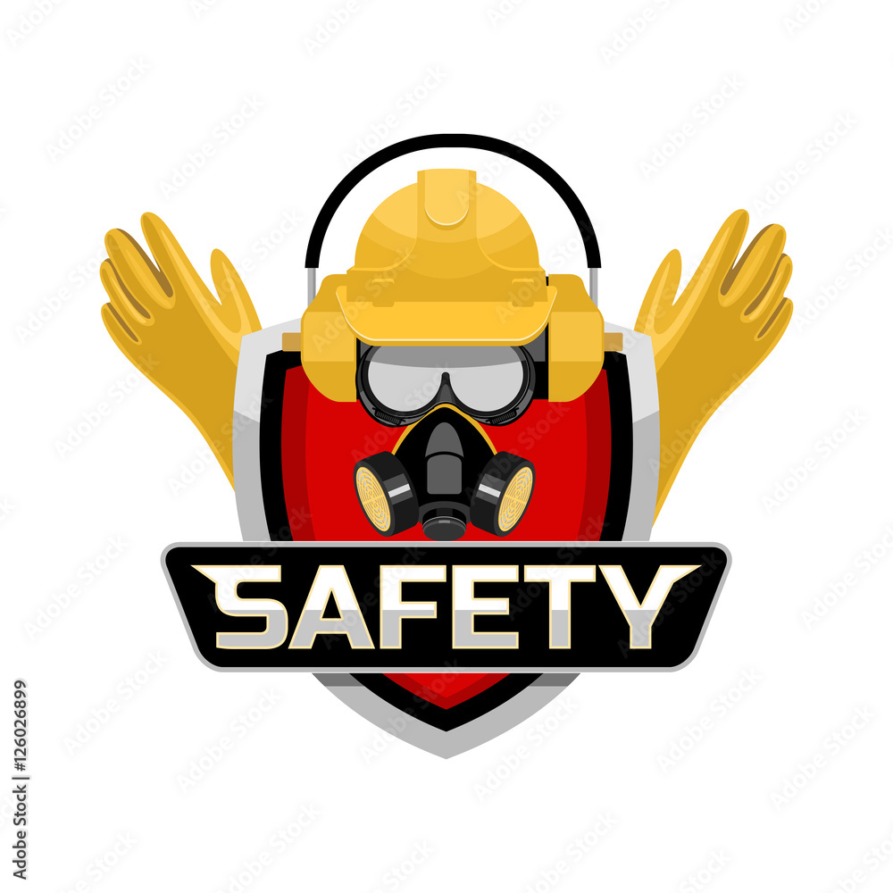 Safety work logo emblem Stock Vector | Adobe Stock