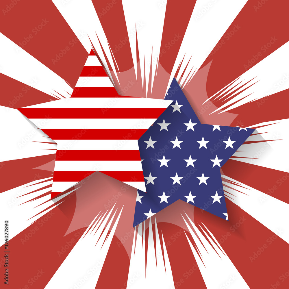 Vector illustration Veteran's day poster template Stars with U.S.A ...