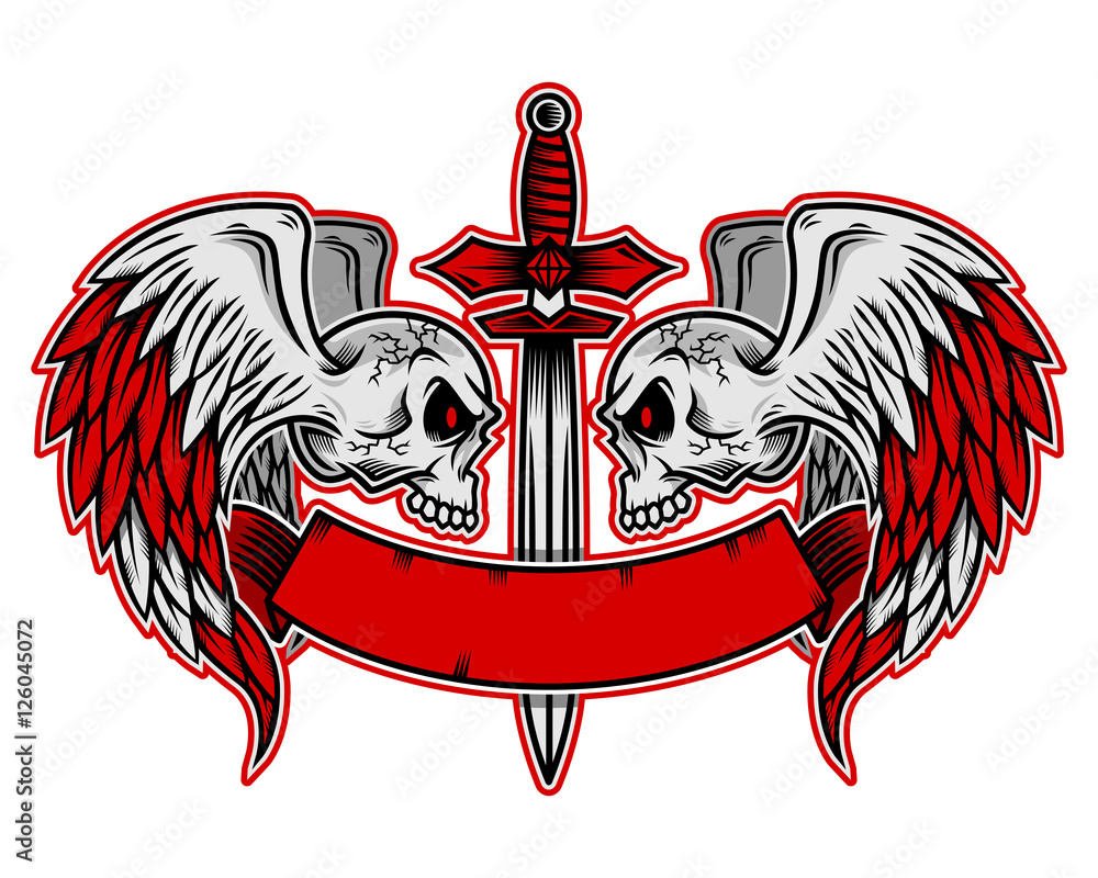 Skull logo, skull illustration, vector of skeleton. Stock Vector ...