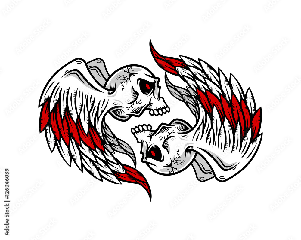 Skull logo, skull illustration, vector of skeleton. Stock Vector ...