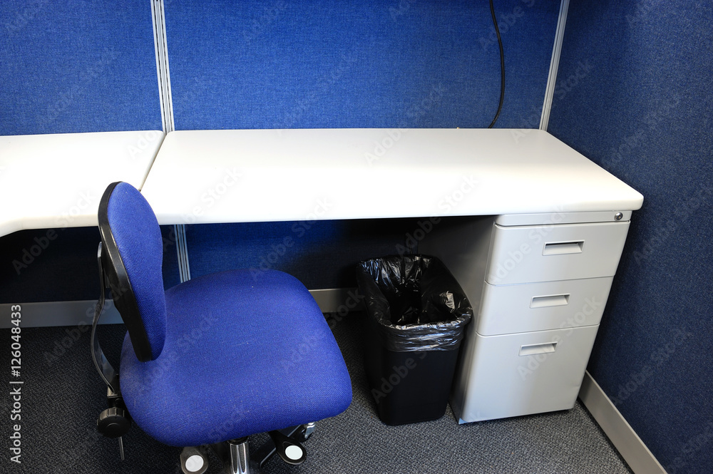 cubicle and office furniture in office room Stock Photo | Adobe Stock
