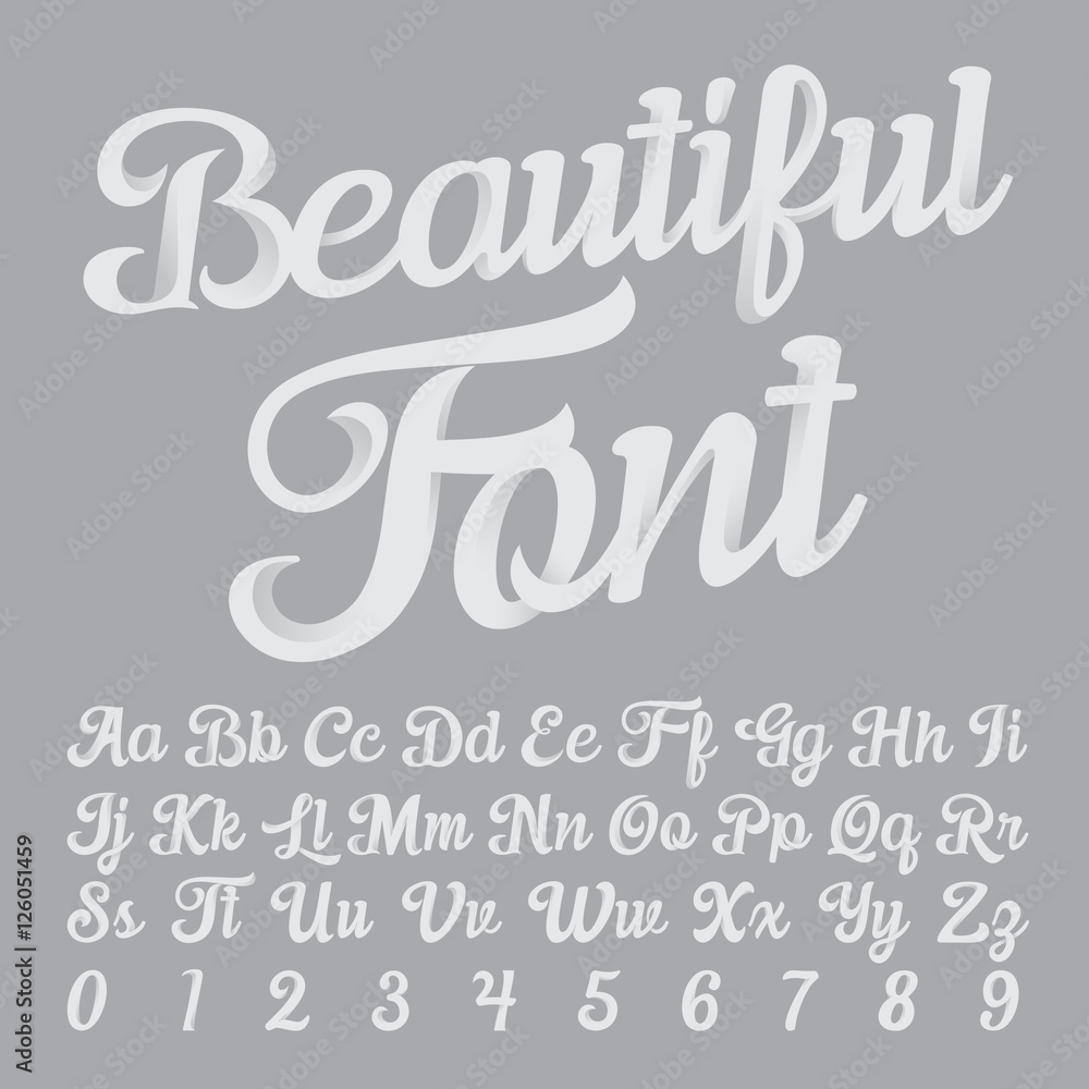 Beautiful Font Stock Vector | Adobe Stock