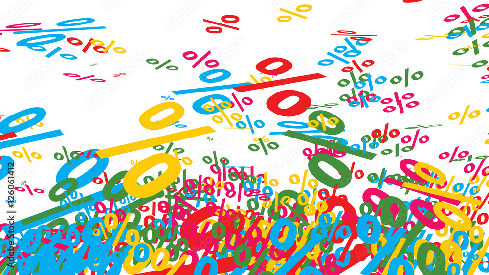 Hintergrund mit farbigen Prozentzeichen / Vektor Stock-Vektorgrafik ...