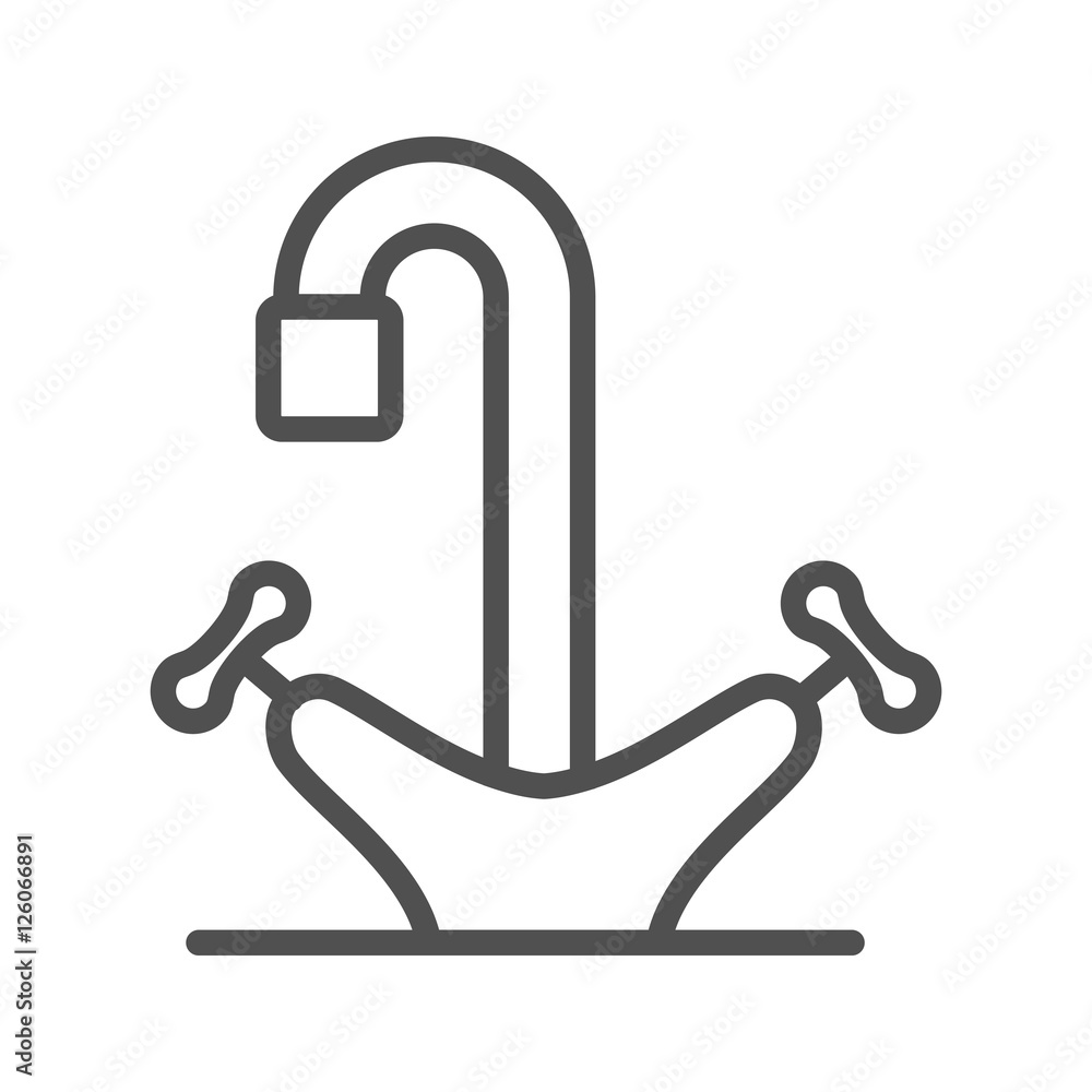 Tap Line Icon Stock Vector | Adobe Stock
