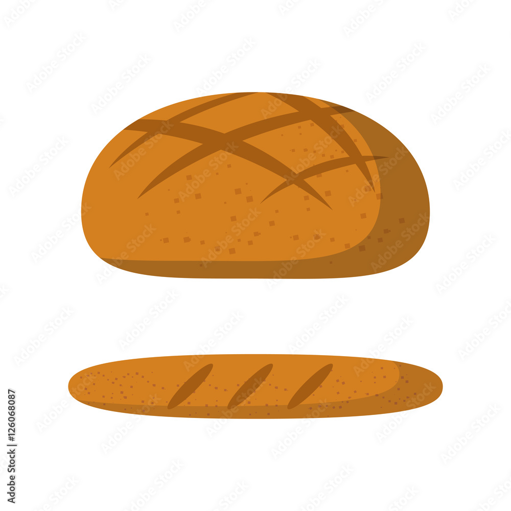 Vector cartoon isolated bread icon Stock Vector | Adobe Stock