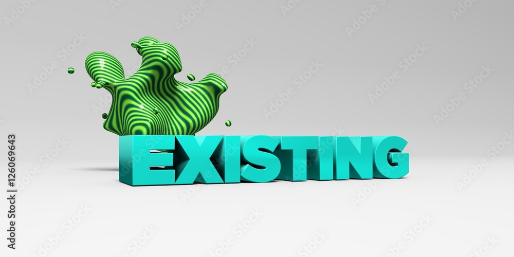 EXISTING - color type on white studiobackground with design element ...
