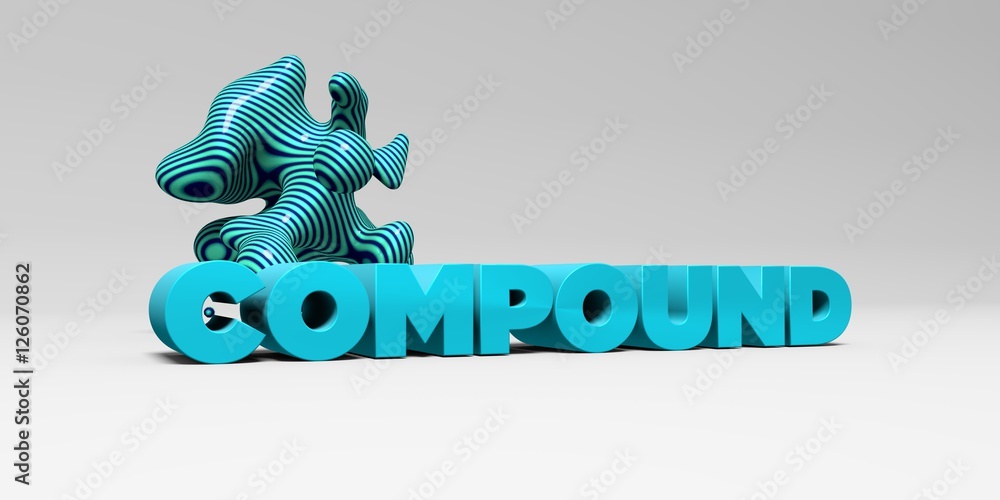 COMPOUND - color type on white studiobackground with design element ...