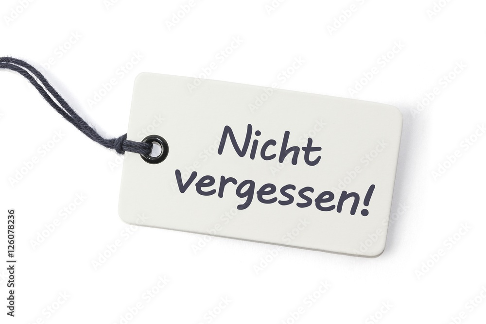 NIcht vergessen! Stock 일러스트레이션 | Adobe Stock