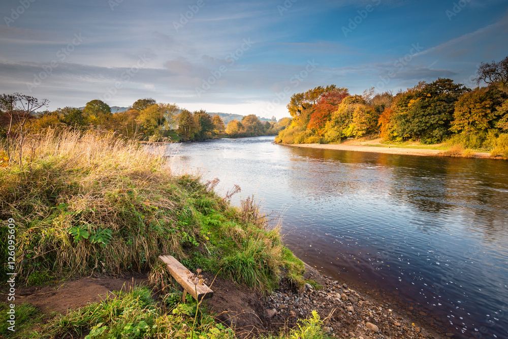 River Tyne formed from North and South Tynes, when the rivers converge ...