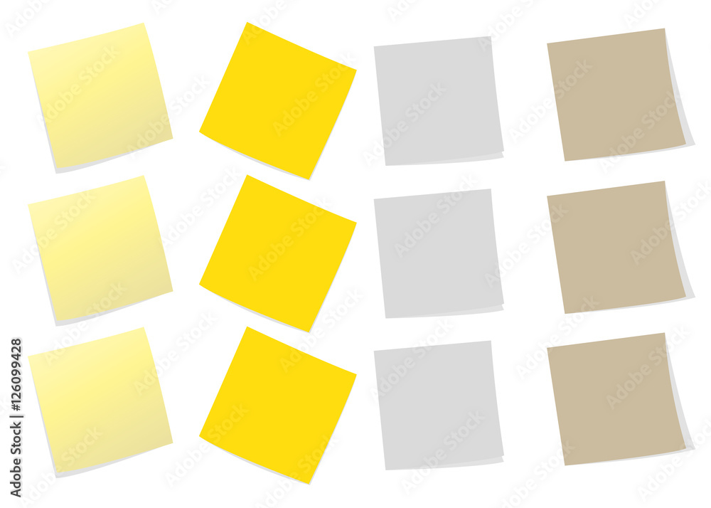 Post-it Vorlagen Stock Vector | Adobe Stock
