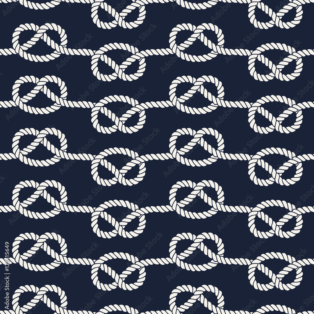 Seamless nautical rope pattern. Stock Vector | Adobe Stock