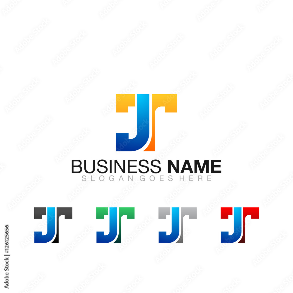 Colorful Abstract JT Logo - Vector Icon Stock Vector | Adobe Stock