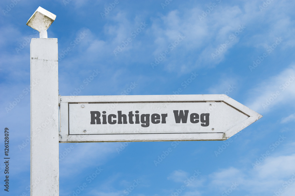 Schild 130 - Richtiger Weg Stock Illustration | Adobe Stock