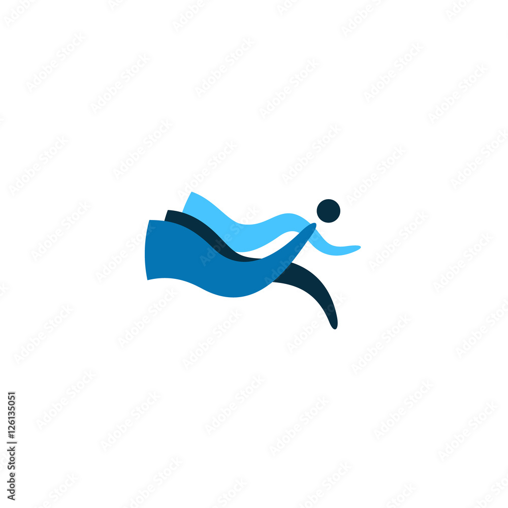 Running logo, sport event icon Stock Vector | Adobe Stock