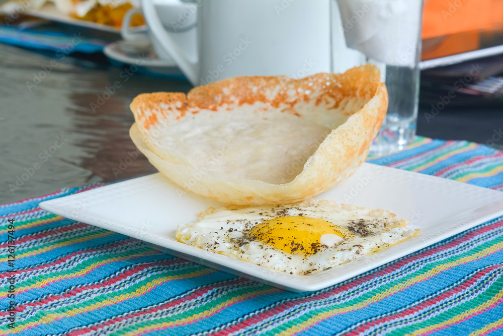 Fresh Homemade Sri Lankan Hoppers. Hoppers Are A Type Of Pancake Made ...