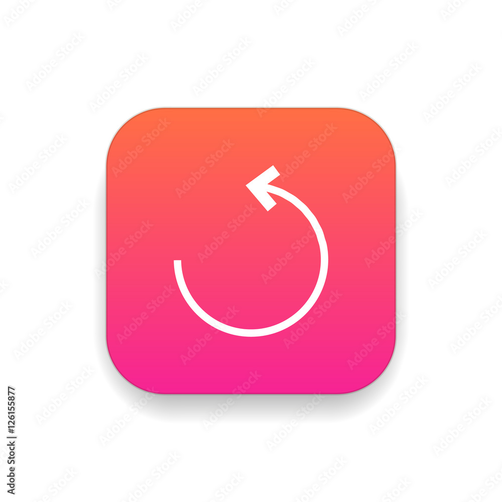 Reload icon vector, clip art. Also useful as logo, square app icon, web ...