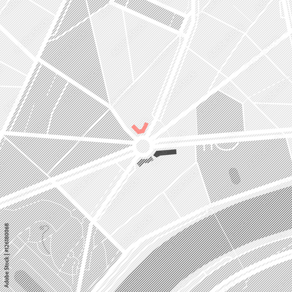 City map. Gray color monochromatic pattern. Abstract vector ...