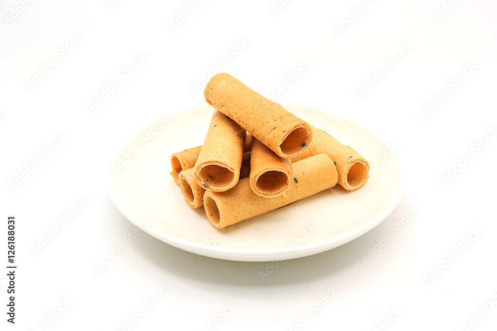 tong muan (a type of rolled wafer, a traditional dessert in Thailand ...