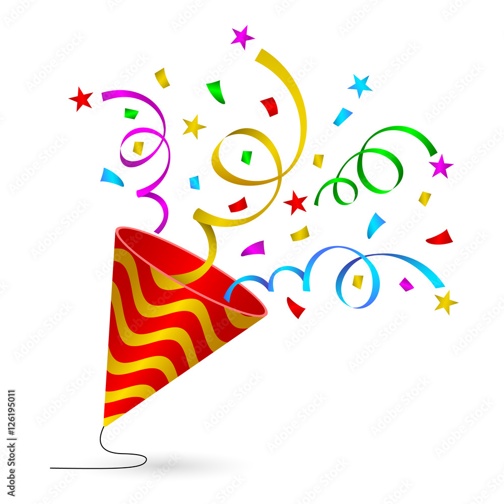 Colorful paper shoot. Vector illustration isolated on white background ...