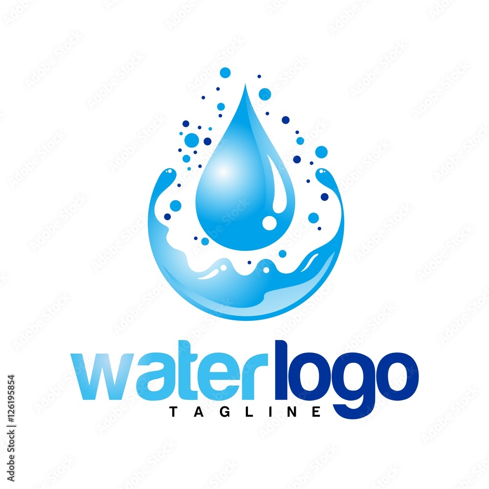 water vector logo Stock Vector | Adobe Stock