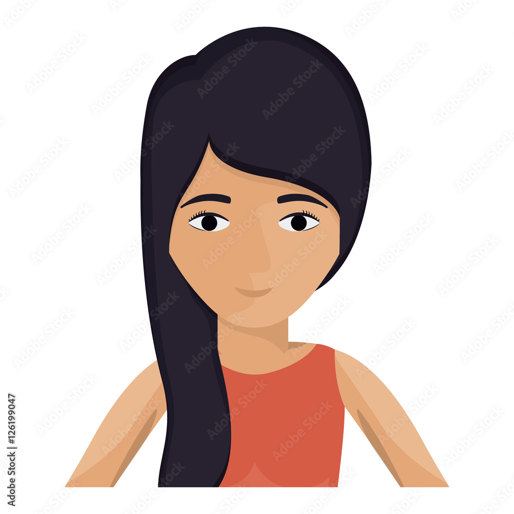 Woman cartoon icon. Female avatar person human and people theme ...