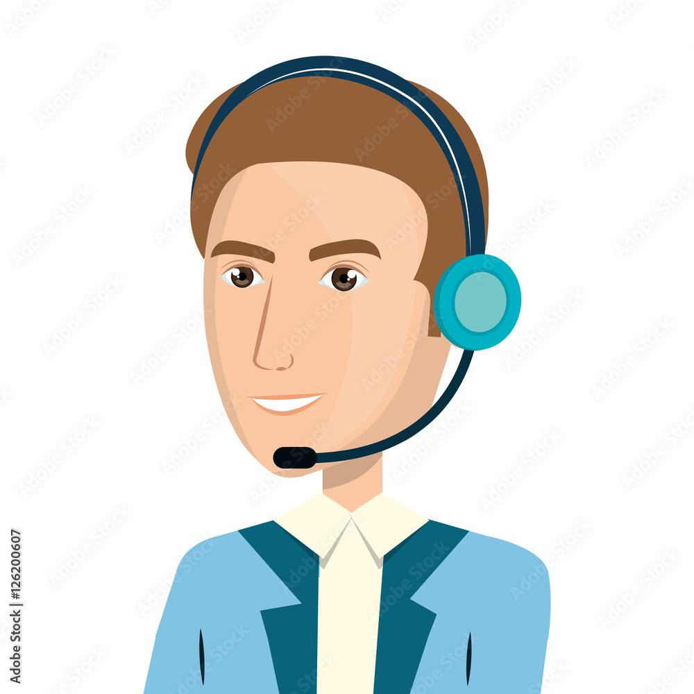 call center agent avatar vector illustration design Stock Vector ...