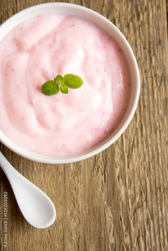 pink yogurt Stock Photo | Adobe Stock
