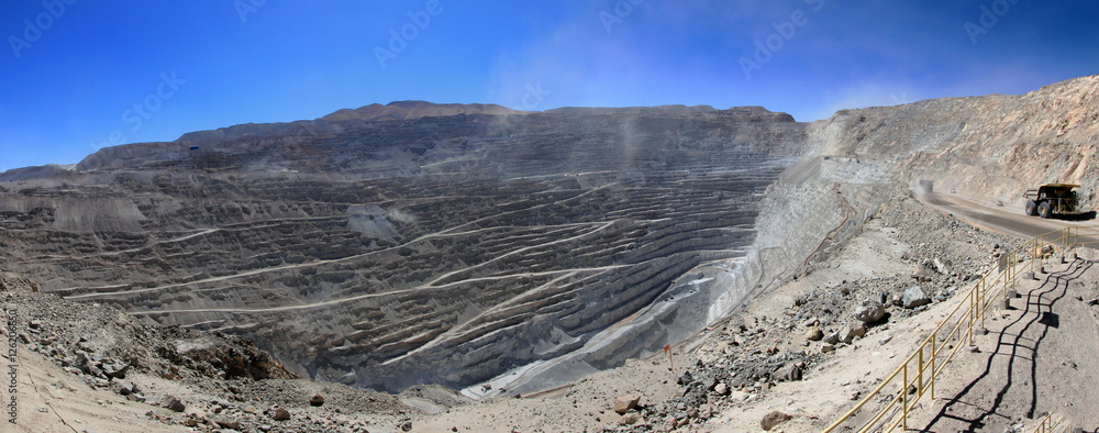 Chuquicamata, world's biggest open pit copper mine, Calama, Chile Stock ...