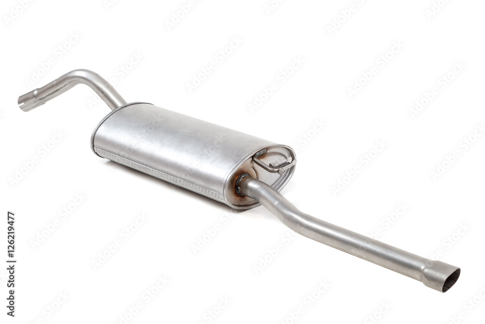 Car exhaust pipe isolated on white background Stock Photo | Adobe Stock