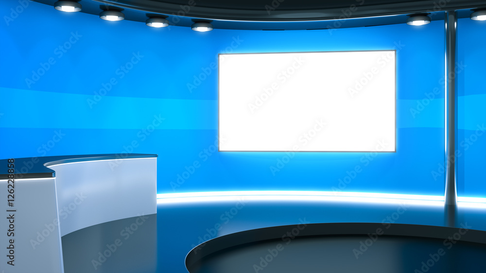 a blue television studio background Stock Illustration | Adobe Stock