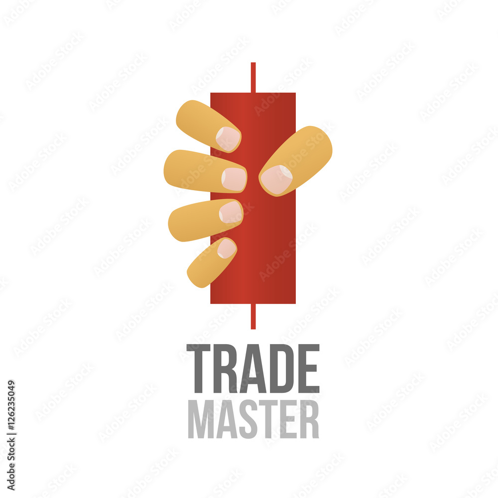 Stock market vector illustration. Forex market trading. Hand hold a ...