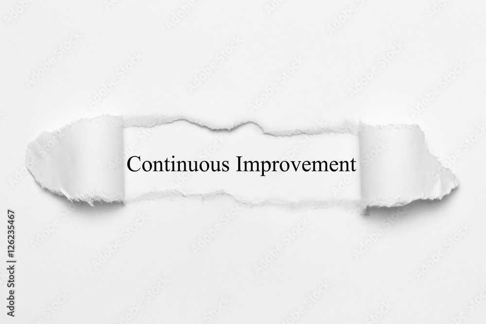 Continuous Improvement on white torn paper Stock Photo | Adobe Stock Continuous Improvement on white torn paper Stock Photo | Adobe Stock